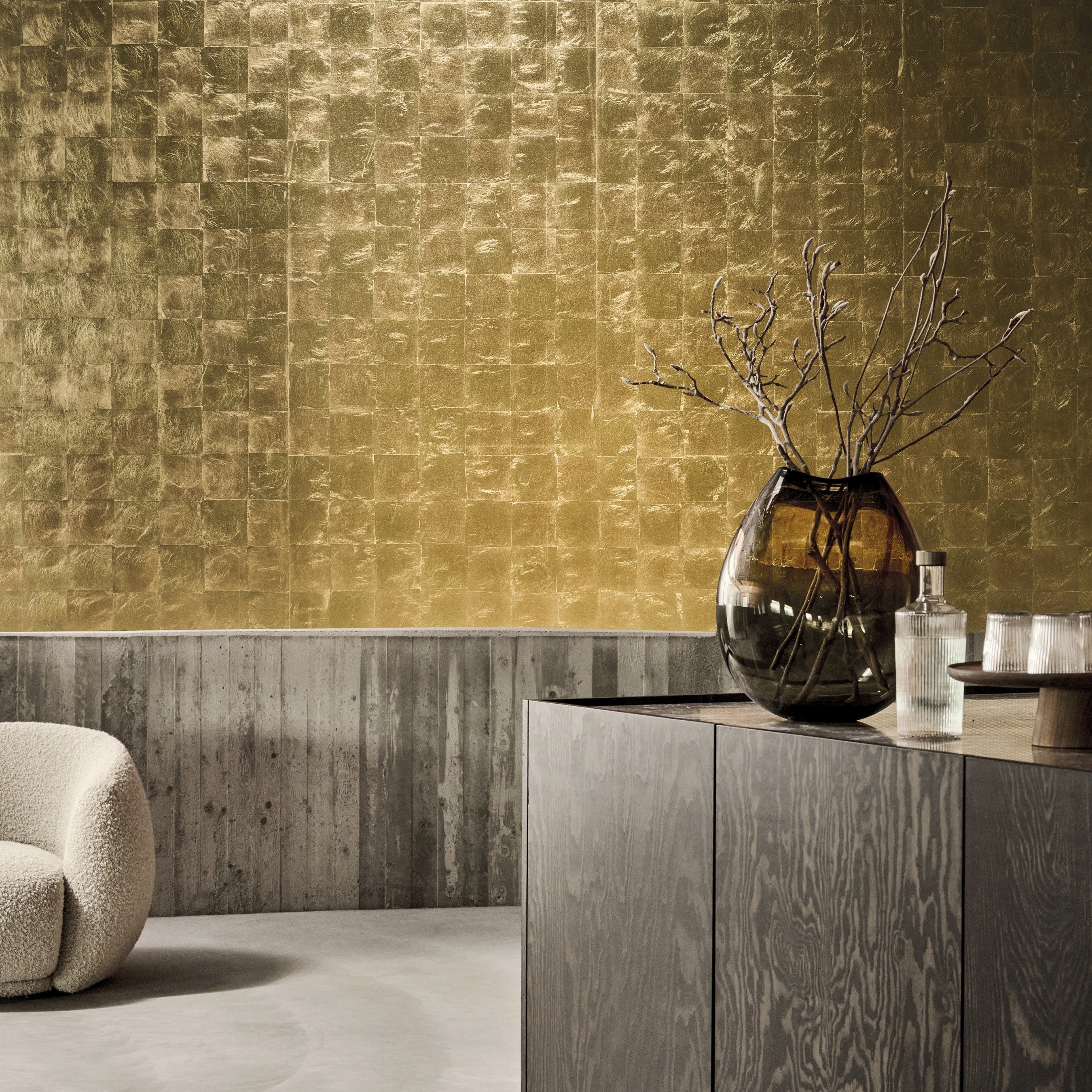 Goud behang | Goudkleurig behang | Luxe behang goud – Selected ...