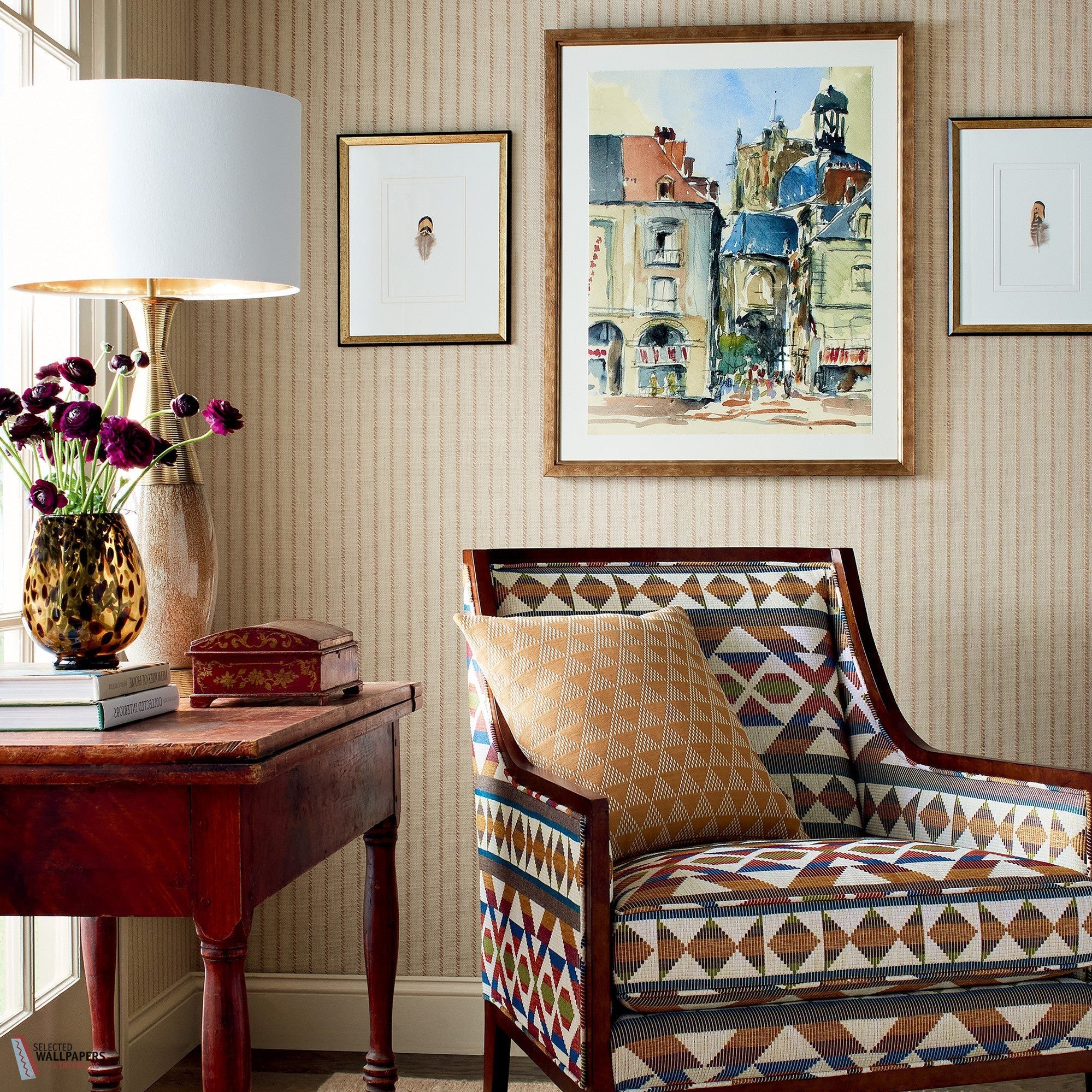 Ryker Stripe wallpaper Thibaut – Selected Wallpapers & Interiors