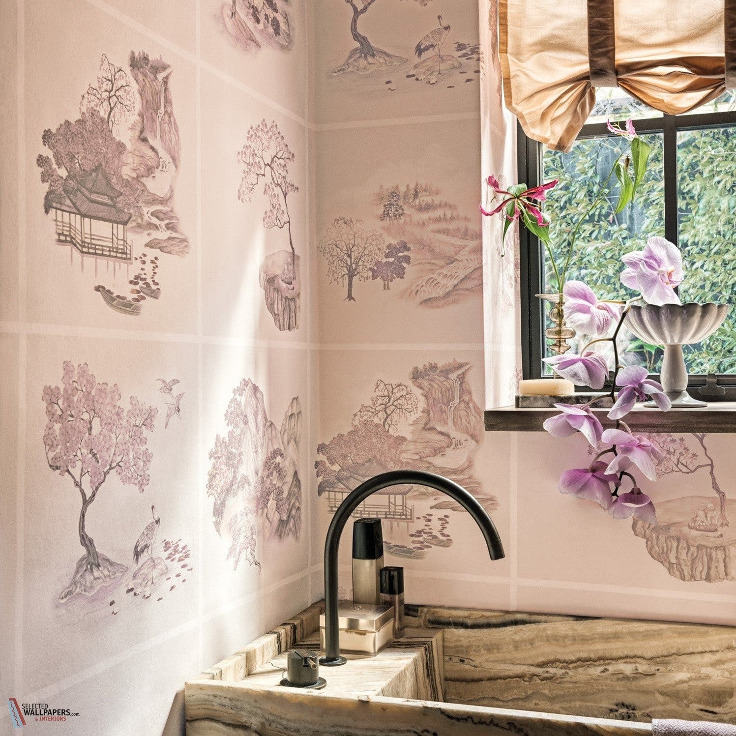 Tile Toile behang Cole and Son – Selected Wallpapers & Interiors
