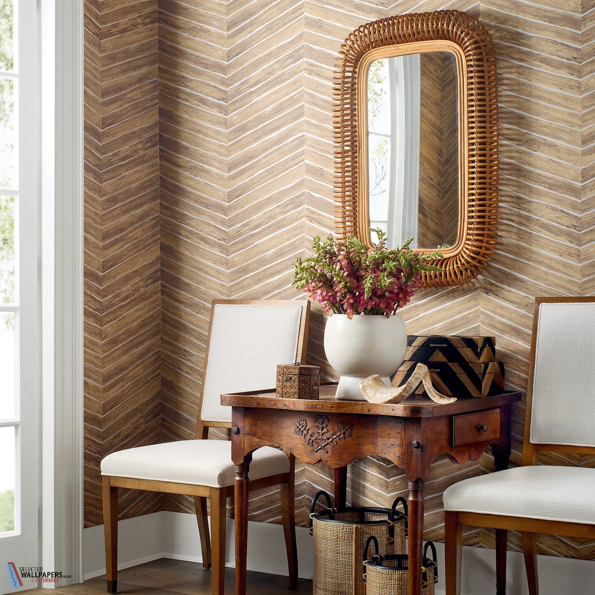 Wood Herringbone wallpaper Thibaut | Wallpaper Wood Herringbone T14569 ...