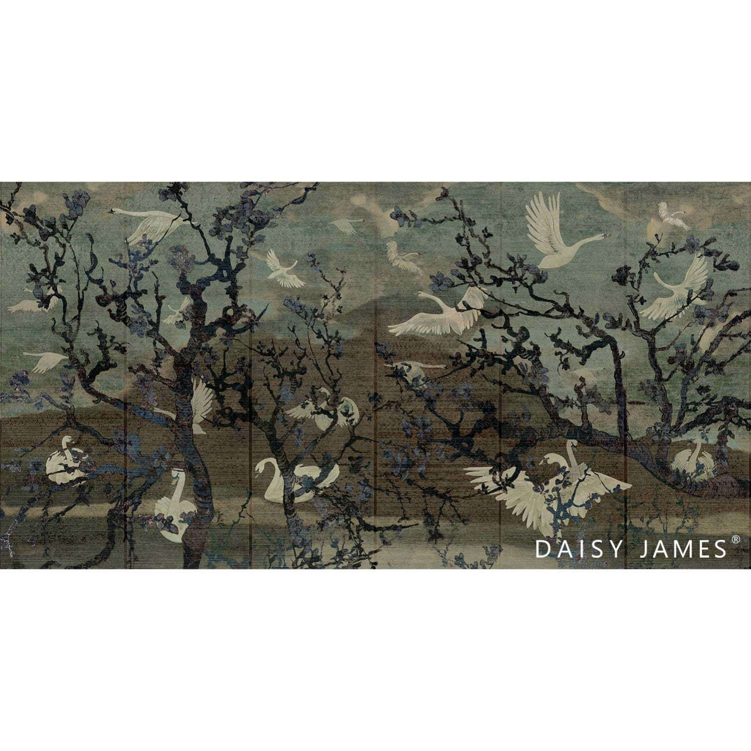 The Lake Petrol behang Daisy James – Selected Wallpapers & Interiors