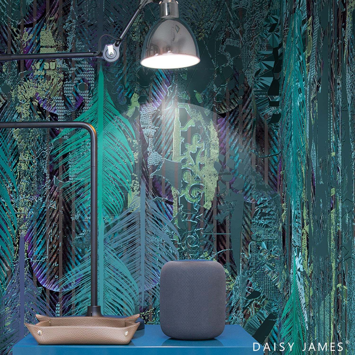 The Panache Blue wallpaper Daisy James | Wallpaper The Panache Blue ...