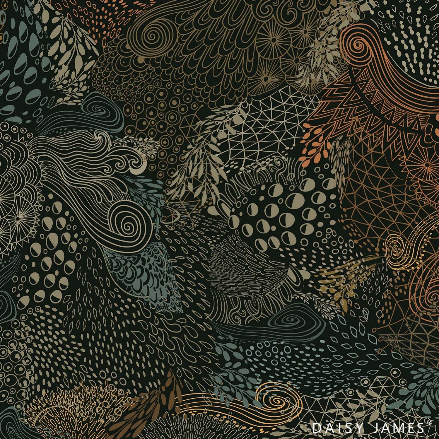 The Tribe Pattern No1 behang Daisy James – Selected Wallpapers & Interiors