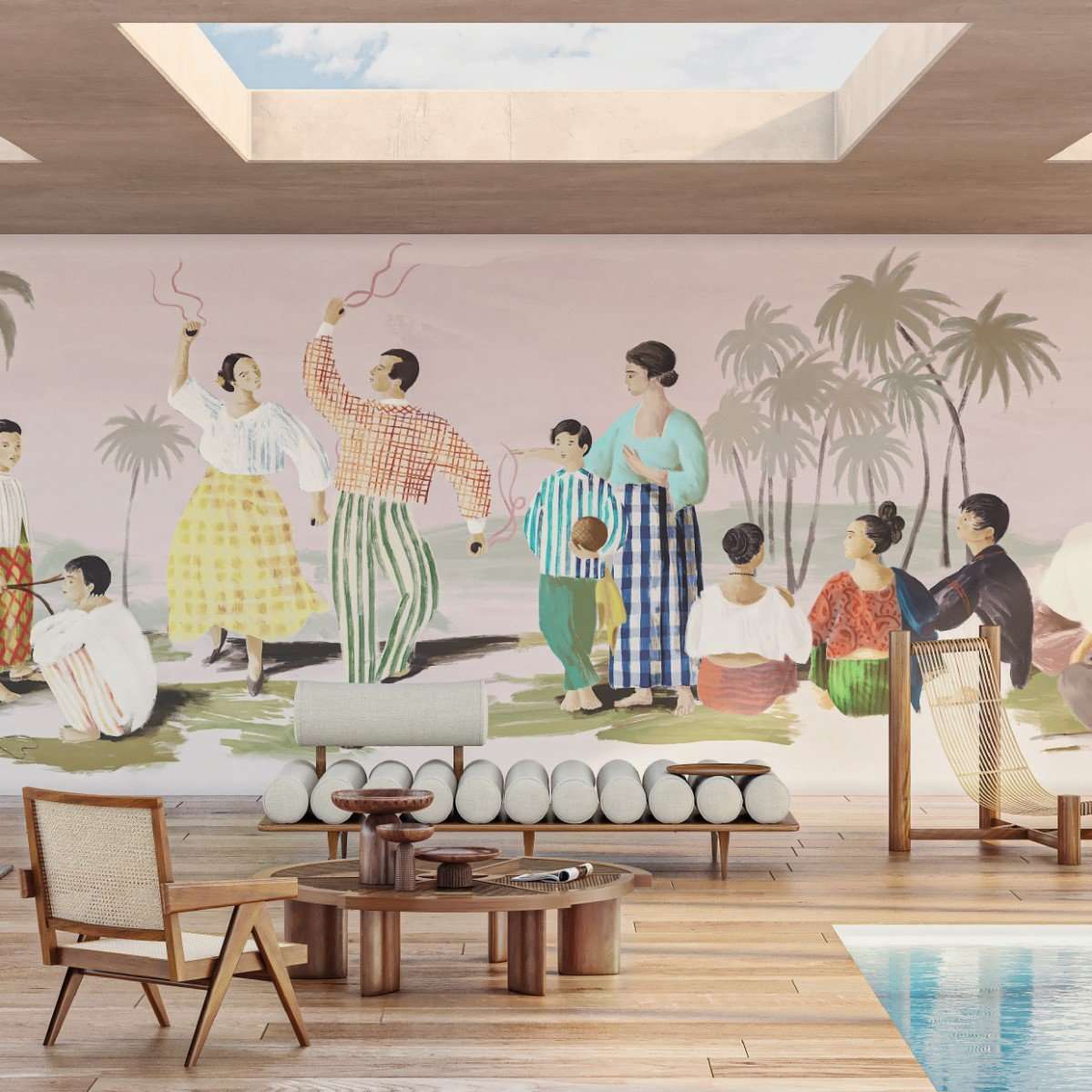 Un Beau Dimanche wallpaper Elitis | wallpaper Un Beau Dimanche DM 906 ...